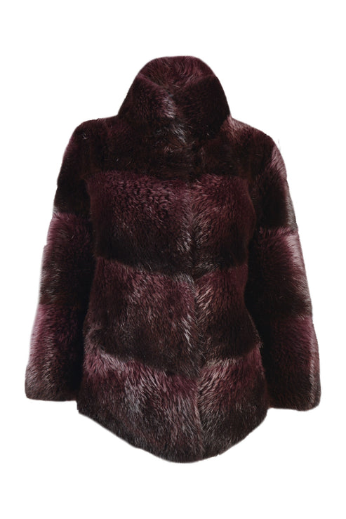 Beaver Jacket in Burgundy – The Fur And Leather Centre